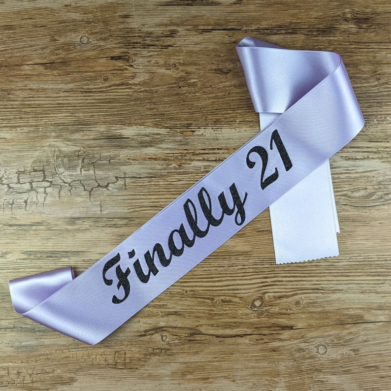 21st Birthday Sash for Woman Finally 21 Luxury Custom - Etsy