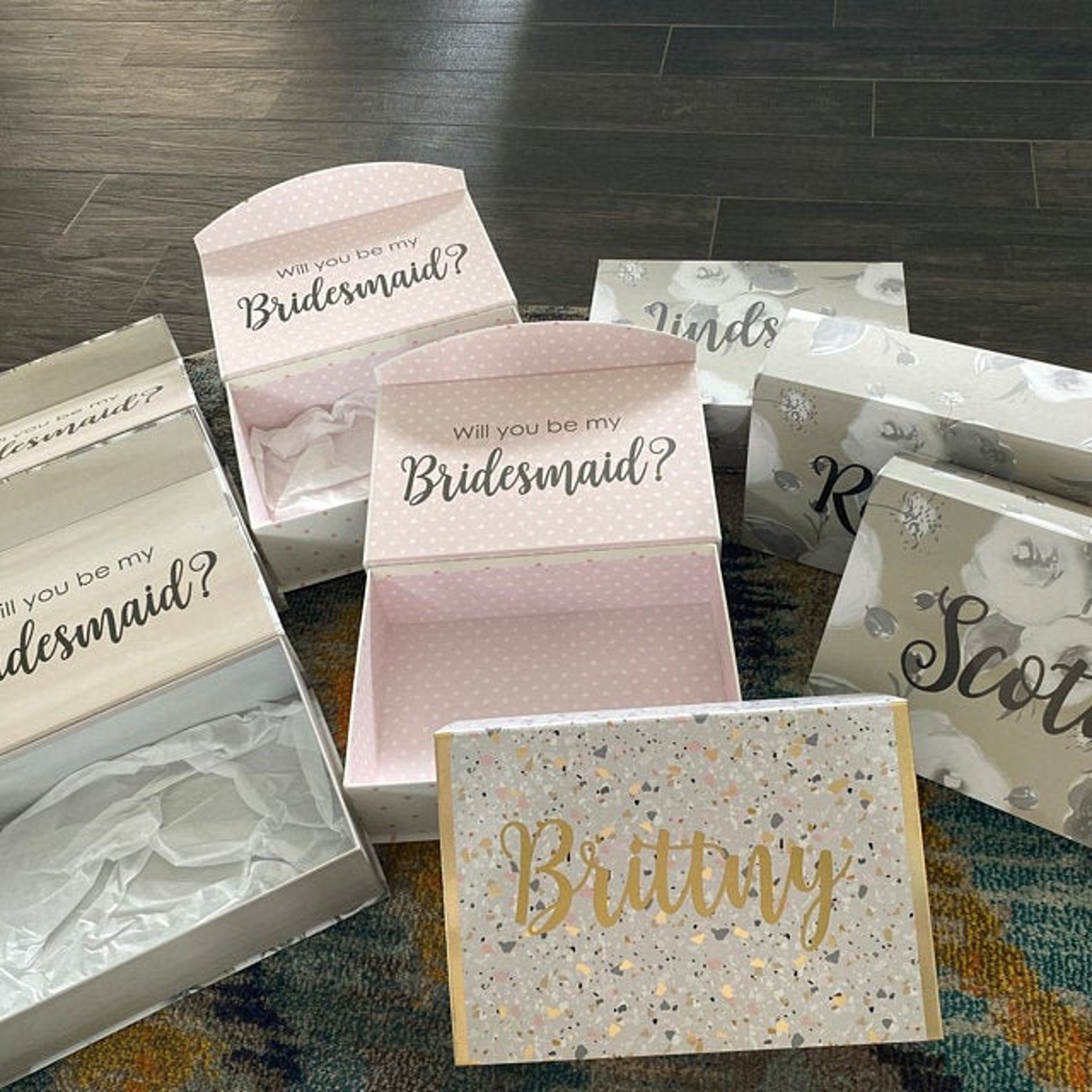 Proposal Box Vinyl Decal STICKER, Will You Be My Bridesmaid, Maid of ...