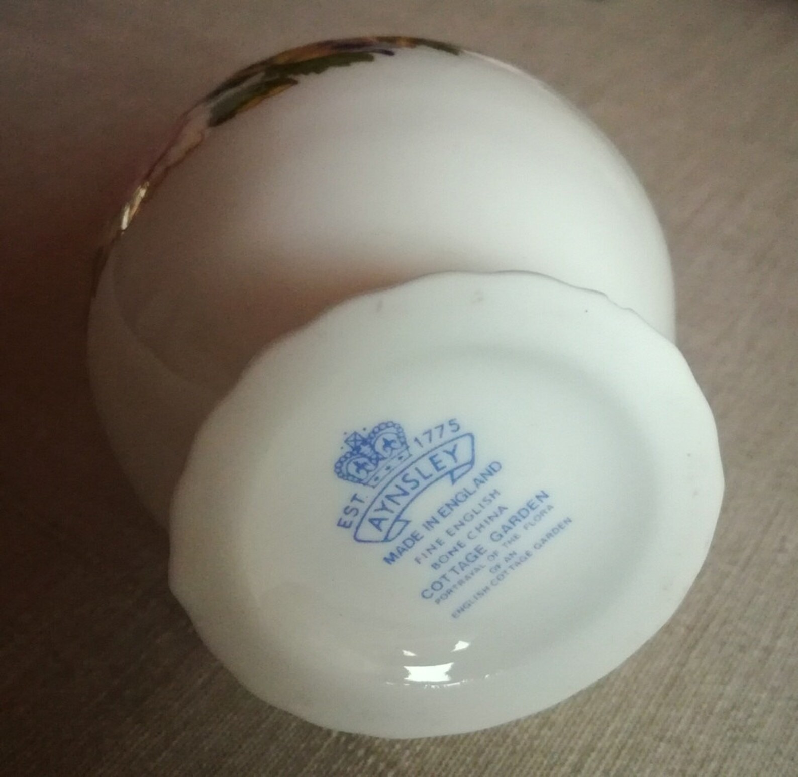 Aynsley Fine Bone China Vase Cottage Garden Made In Etsy Uk