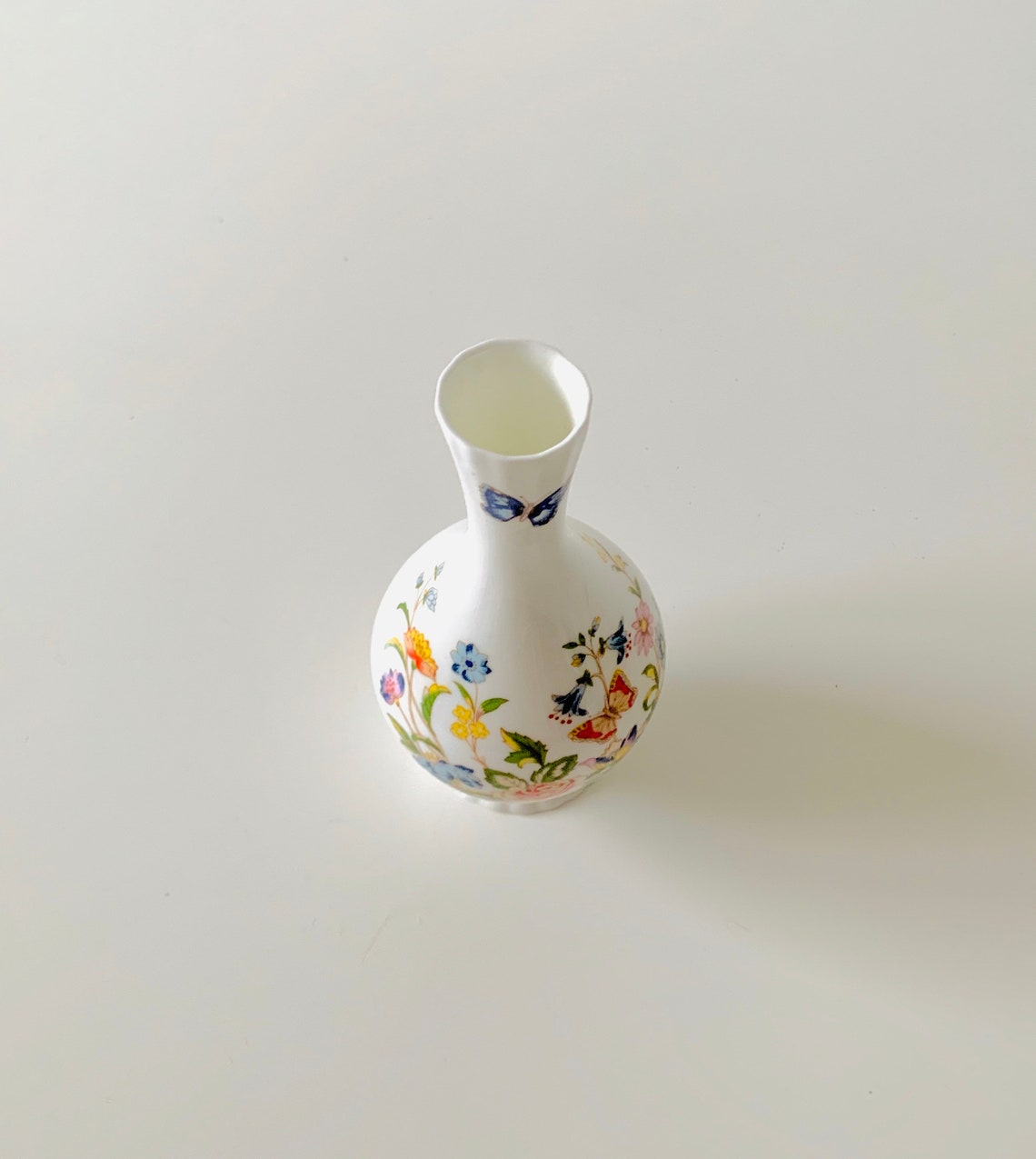 Aynsley Fine Bone China Vase Cottage Garden Made In Etsy Uk