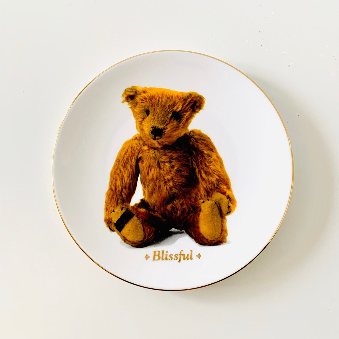 Teddy Bear Collectors Porcelain Plate 'blissful' - Etsy
