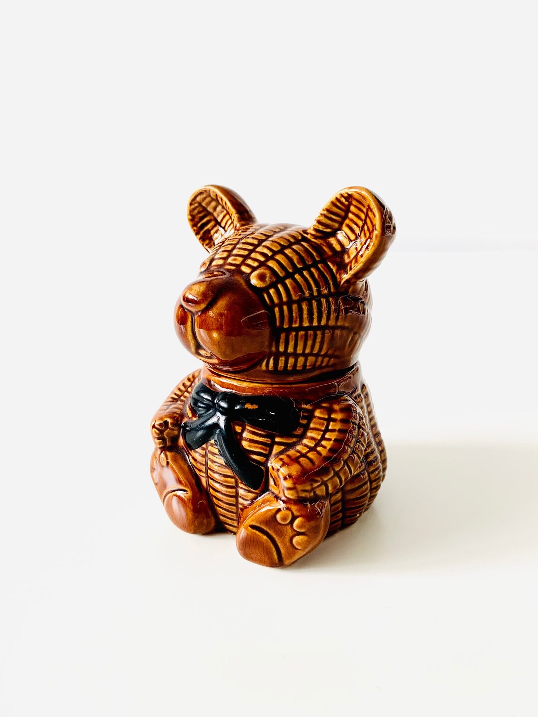 Vintage Ceramic Bear Shaped Honey Pot - Etsy