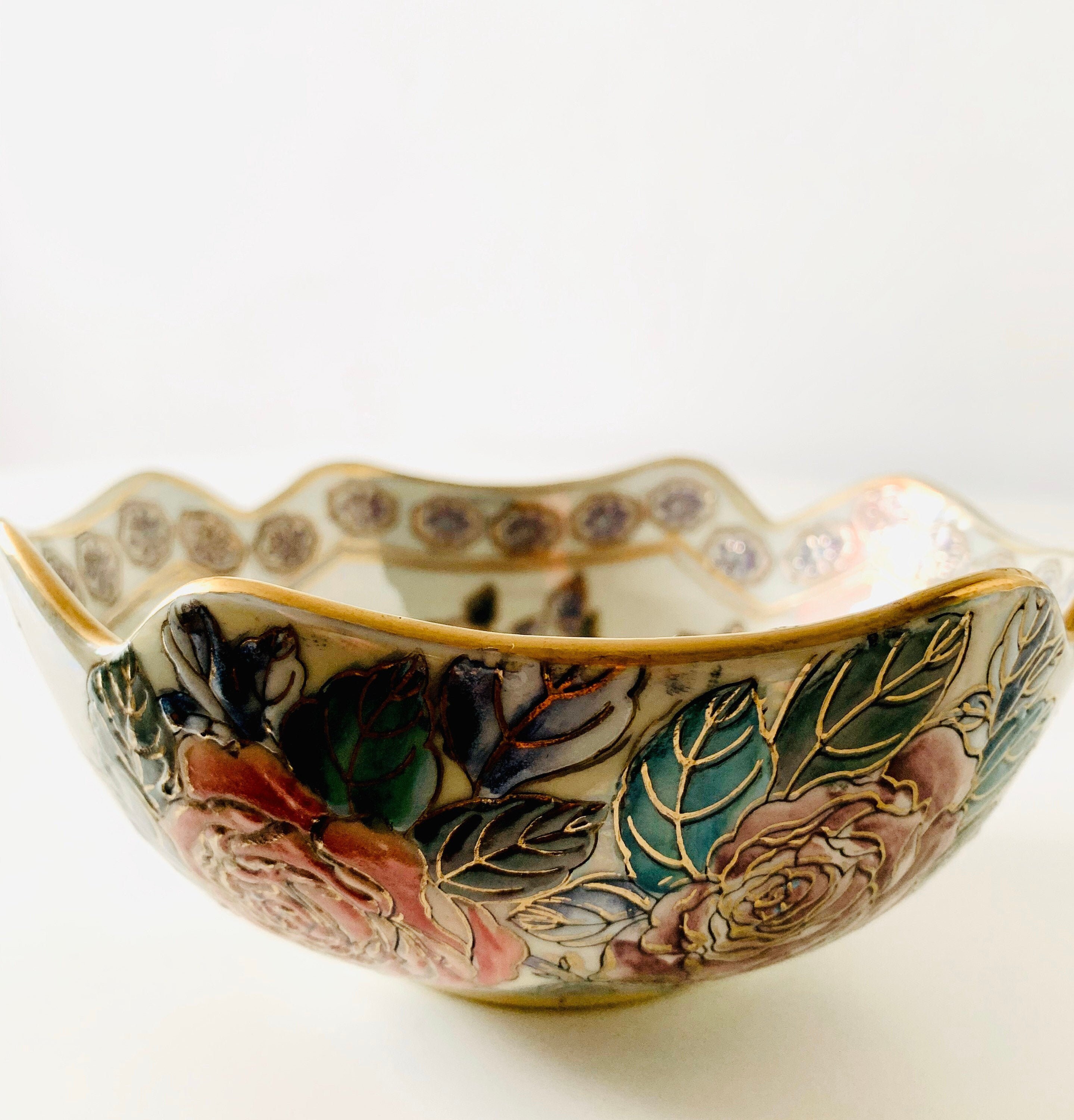 Decorative Hand Painted Rose Bowl Made in China | Etsy