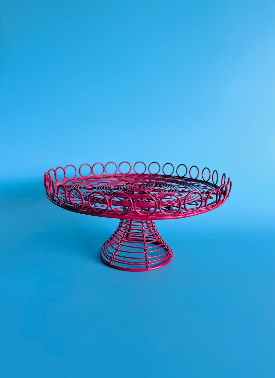 Vintage Ikea Vinterfint Red Wire Cake Stand/ Fruit Display - Etsy