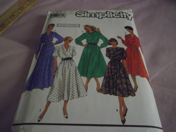1990 Simplicity 9951 Sewing Pattern Dress Sz. 10-14 Cut - Etsy