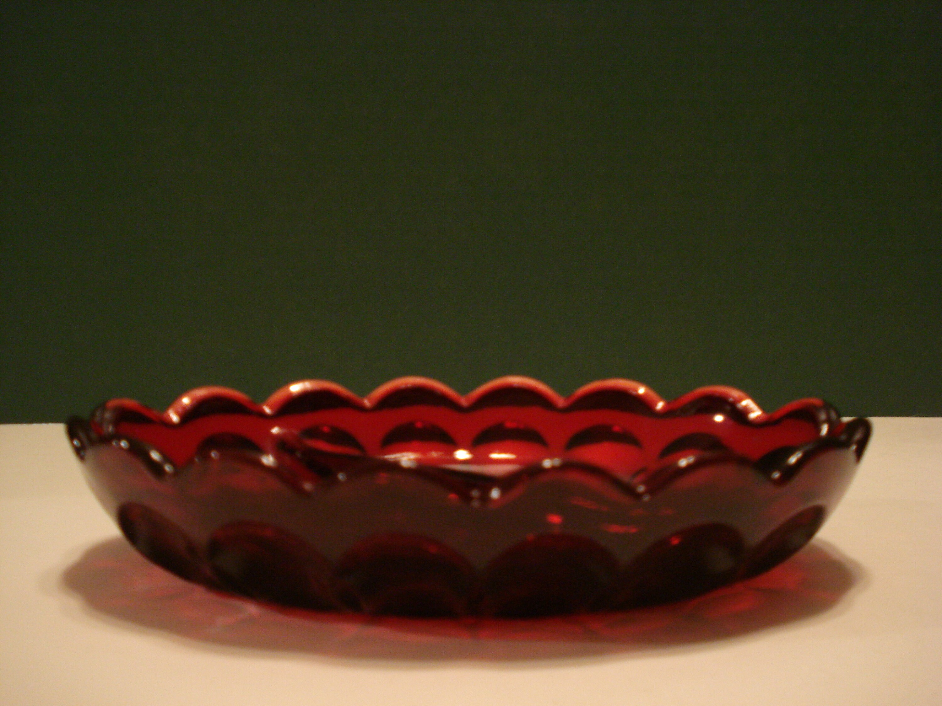 Vintage Ruby 2 - Part Relish Dish - Fairfield Pattern by Anchor Hocking ...