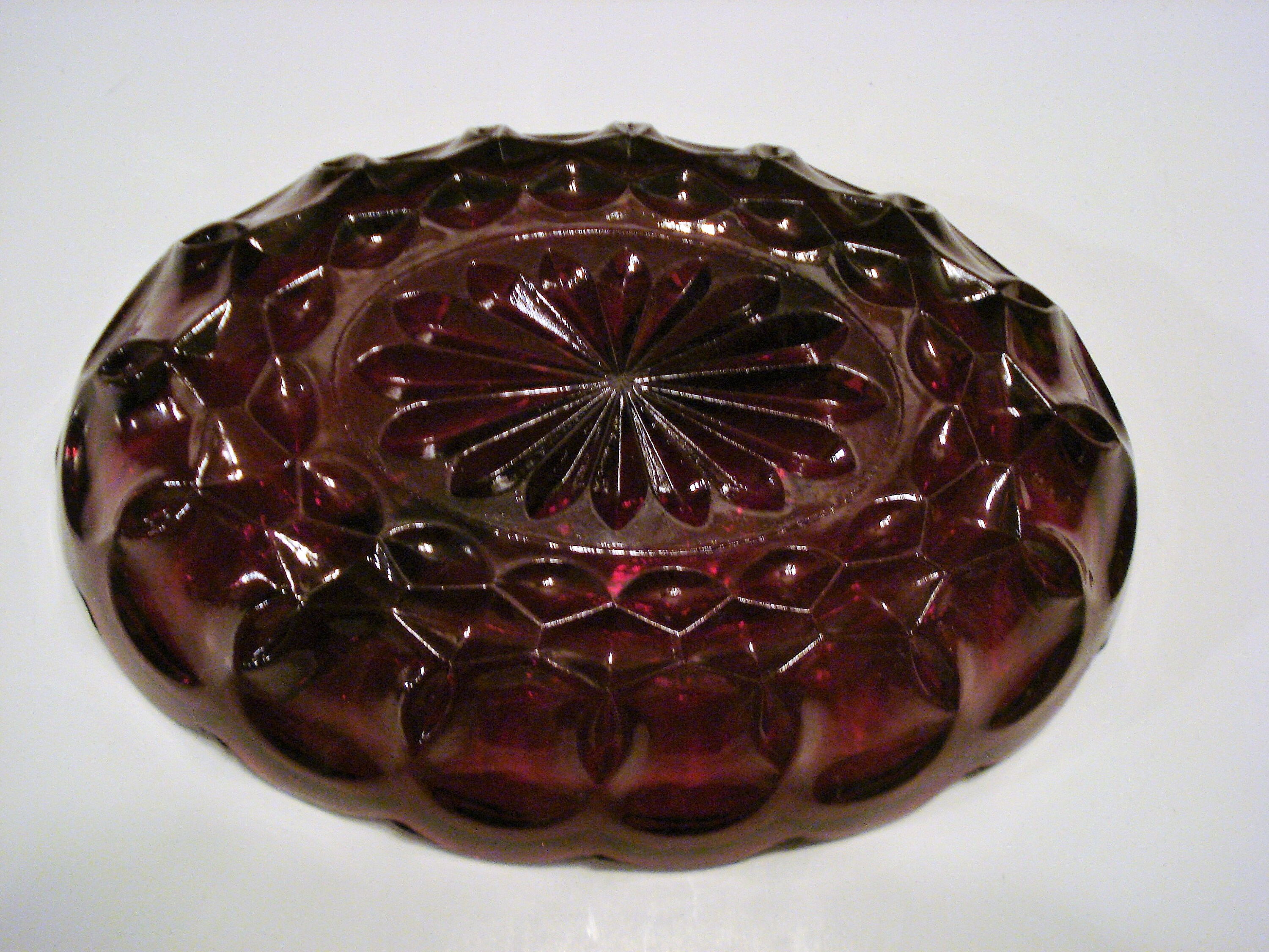 Vintage Ruby 2 - Part Relish Dish - Fairfield Pattern by Anchor Hocking ...