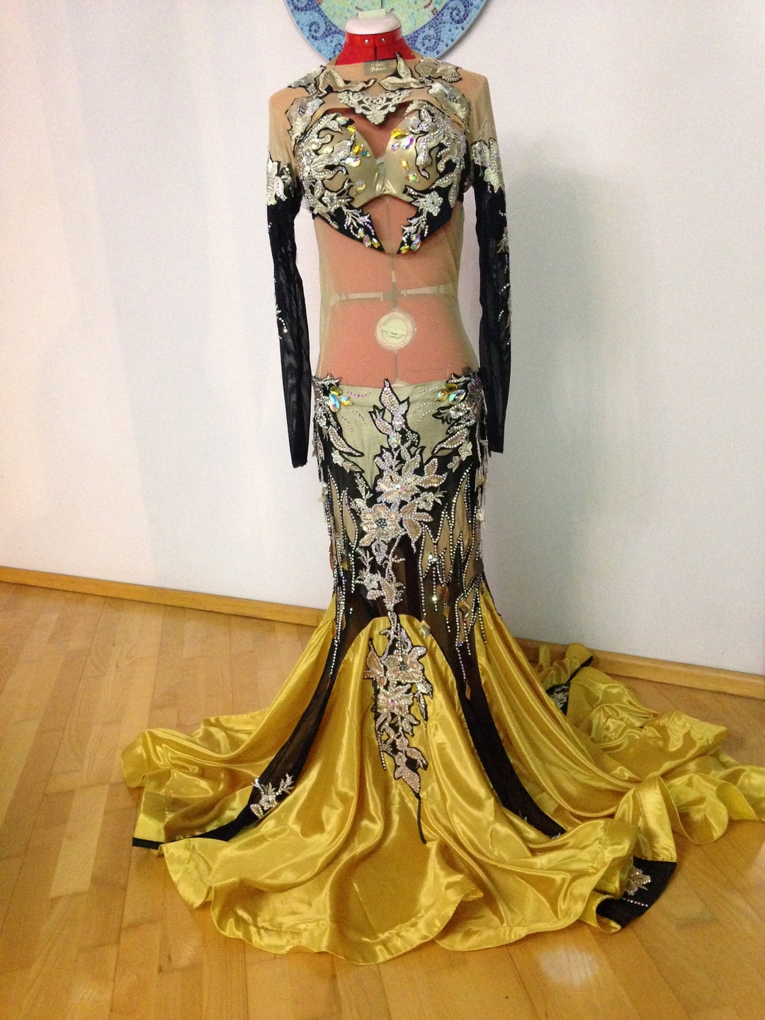 Professional Belly Dance Costume Golden Orchid. - Etsy