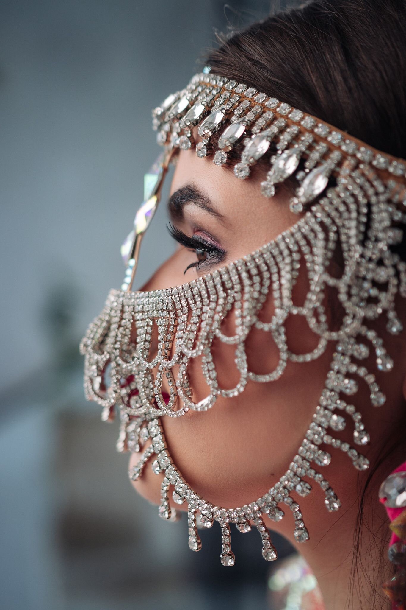 Arabian Burqa, Face Mask, NIKAB, Rhinestone Face Mask - Etsy