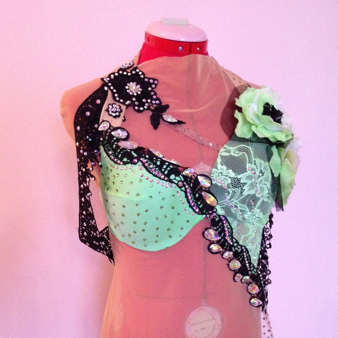 Belly Dance Bra, Rave Bra,bra Crystal, Beaded Bra - Etsy