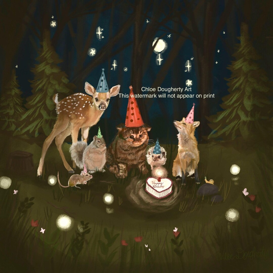 Whimsigoth Cat Print , Whimsical Fairycore Decoration, Whimsigoth Wall ...