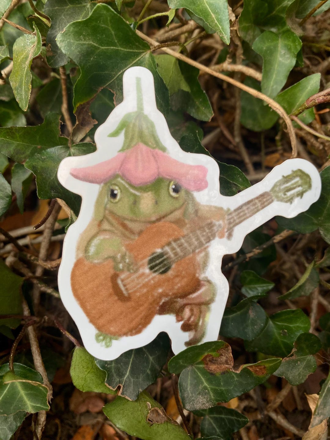 Frog Cottagecore Vinyl Sticker, Cute Stickers for Waterbottle, Animal ...