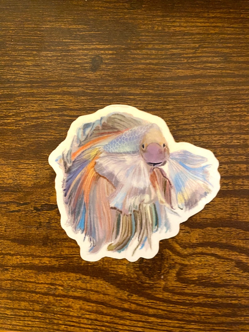 Betta Fish Vinyl Sticker - Etsy
