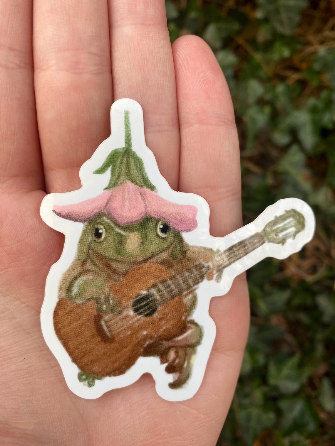 Frog Cottagecore Vinyl Sticker, Cute Stickers for Waterbottle, Animal ...