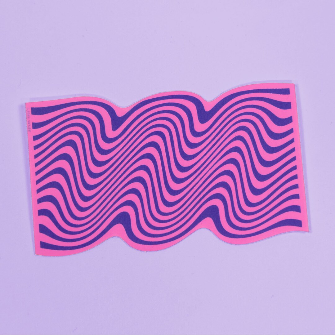 Pink Wave Sticker - Etsy