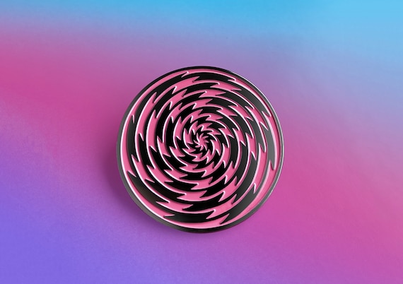 Pink Zig Zag Enamel Pin | Etsy