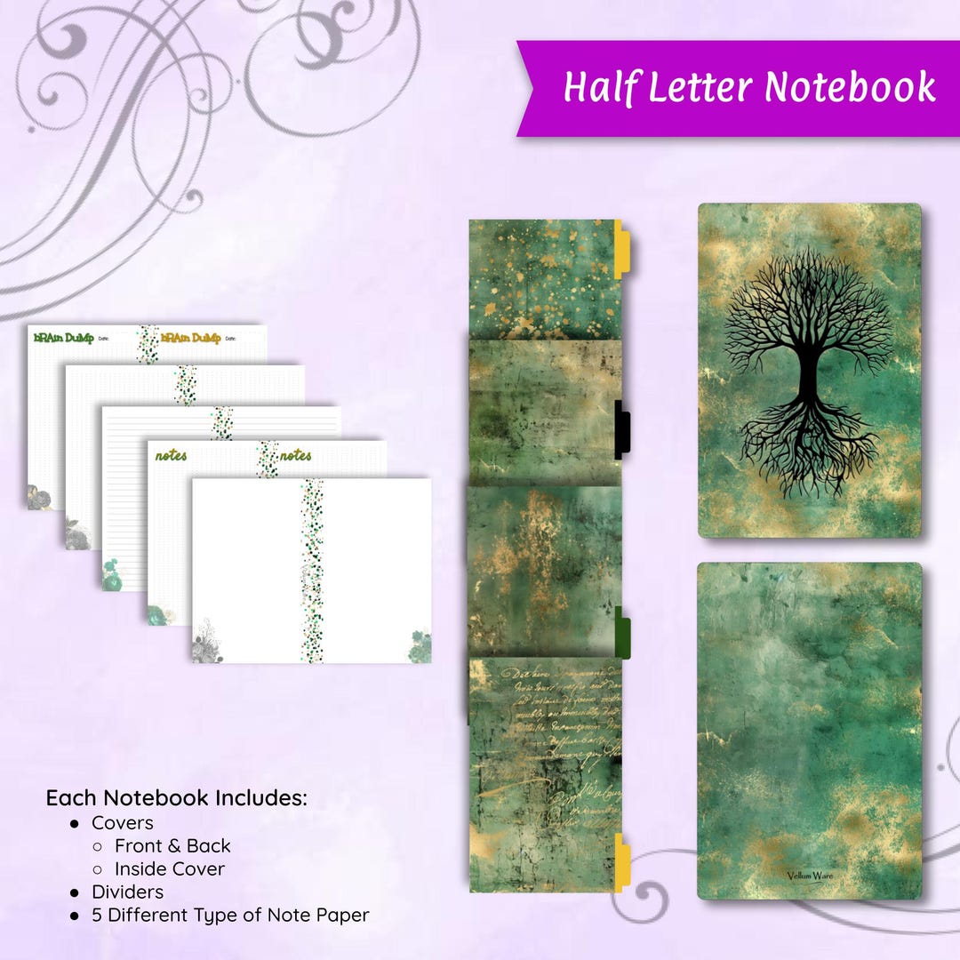 Loki Inspired Printable Half Letter Notebook Bundle Includes Front/back ...