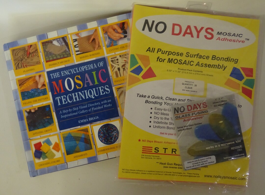 2 Books the Encyclopedia of Mosaic Techniques Hard Bound & Mosaics ...