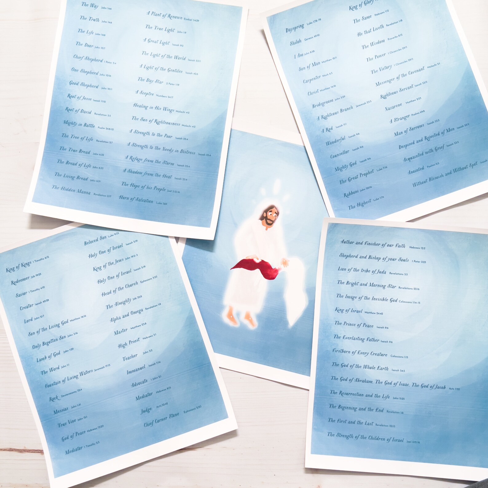 Names and Titles of Christ From the Bible DIGITAL DOWNLOAD Printable ...