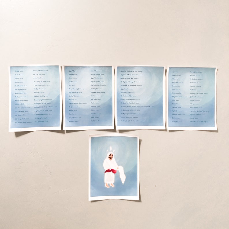 Names and Titles of Christ From the Bible DIGITAL DOWNLOAD Printable ...