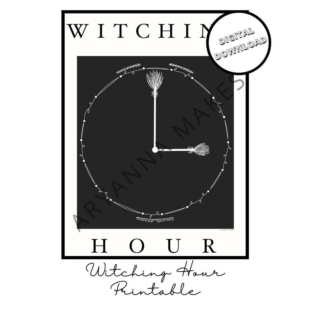 Witching Hour in Black and White [digital Product / Download ...