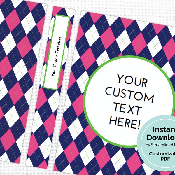 Preppy Notebook - Etsy