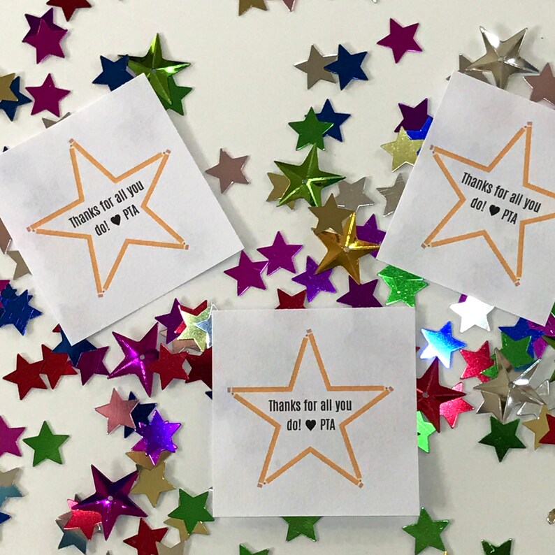 Teacher Appreciation Printable Tags: Star Themed Staff - Etsy