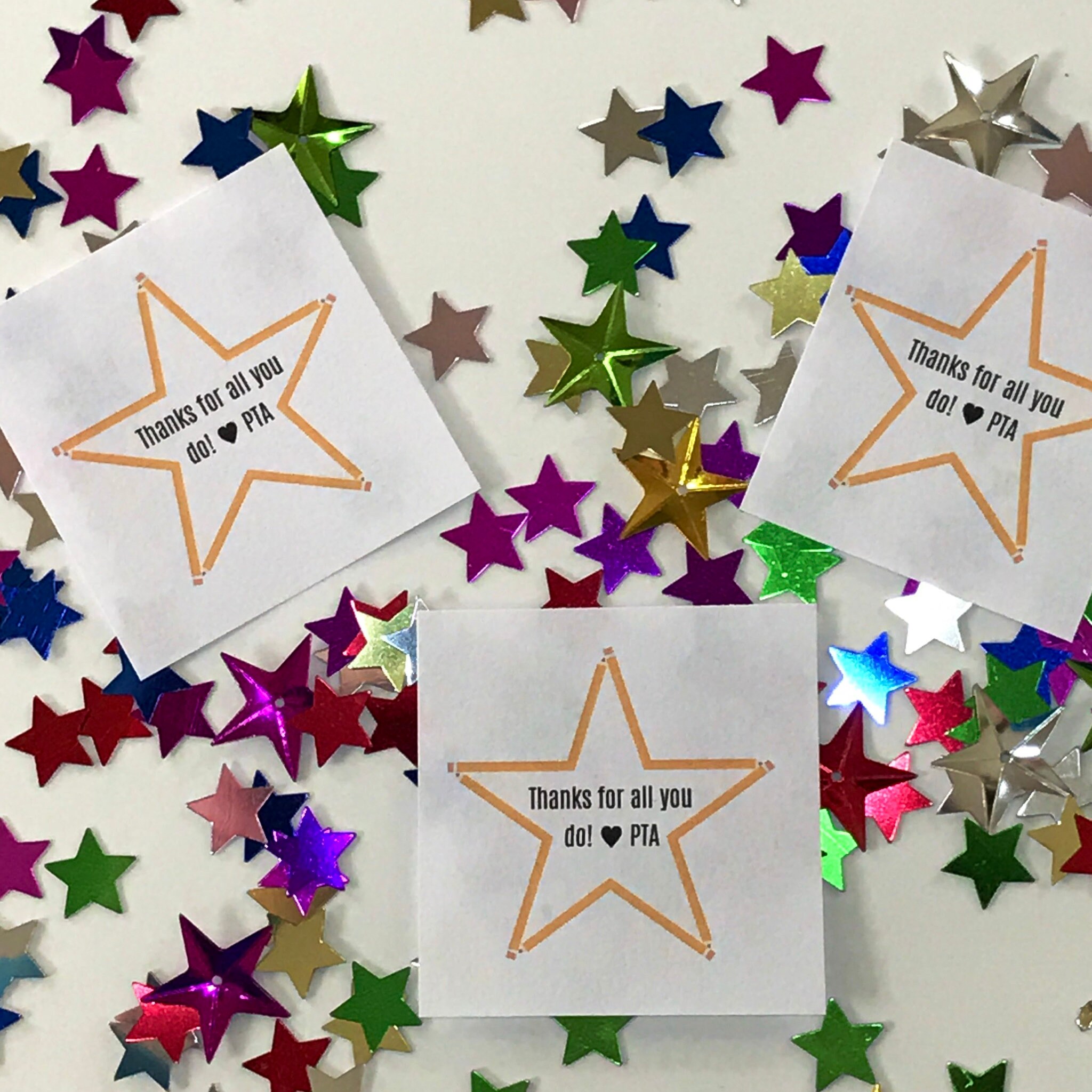 Teacher Appreciation Printable Tags: Star Themed Staff - Etsy