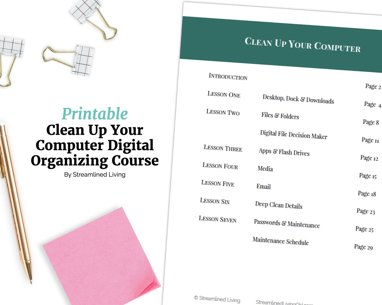 Clean Up Your Computer Digital Organizing Guide and Video | Etsy
