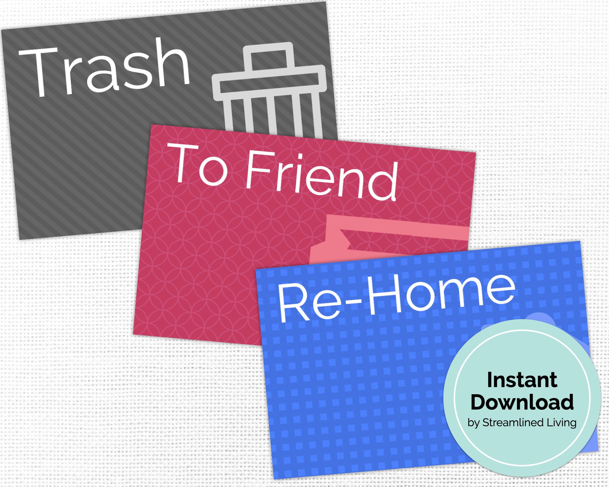 Decluttering and Sorting Signs for Home Organizing, 9 Unique Signs ...