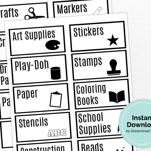 Craft Supply Labels - Etsy