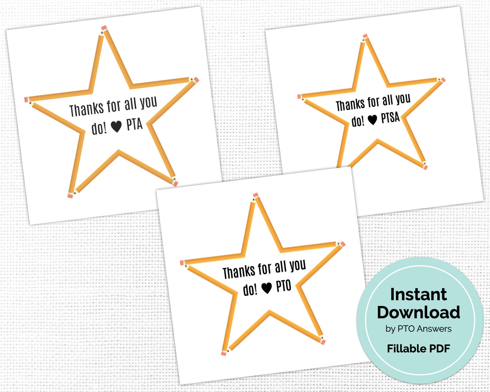 Teacher Appreciation Printable Tags: Star Themed Staff - Etsy