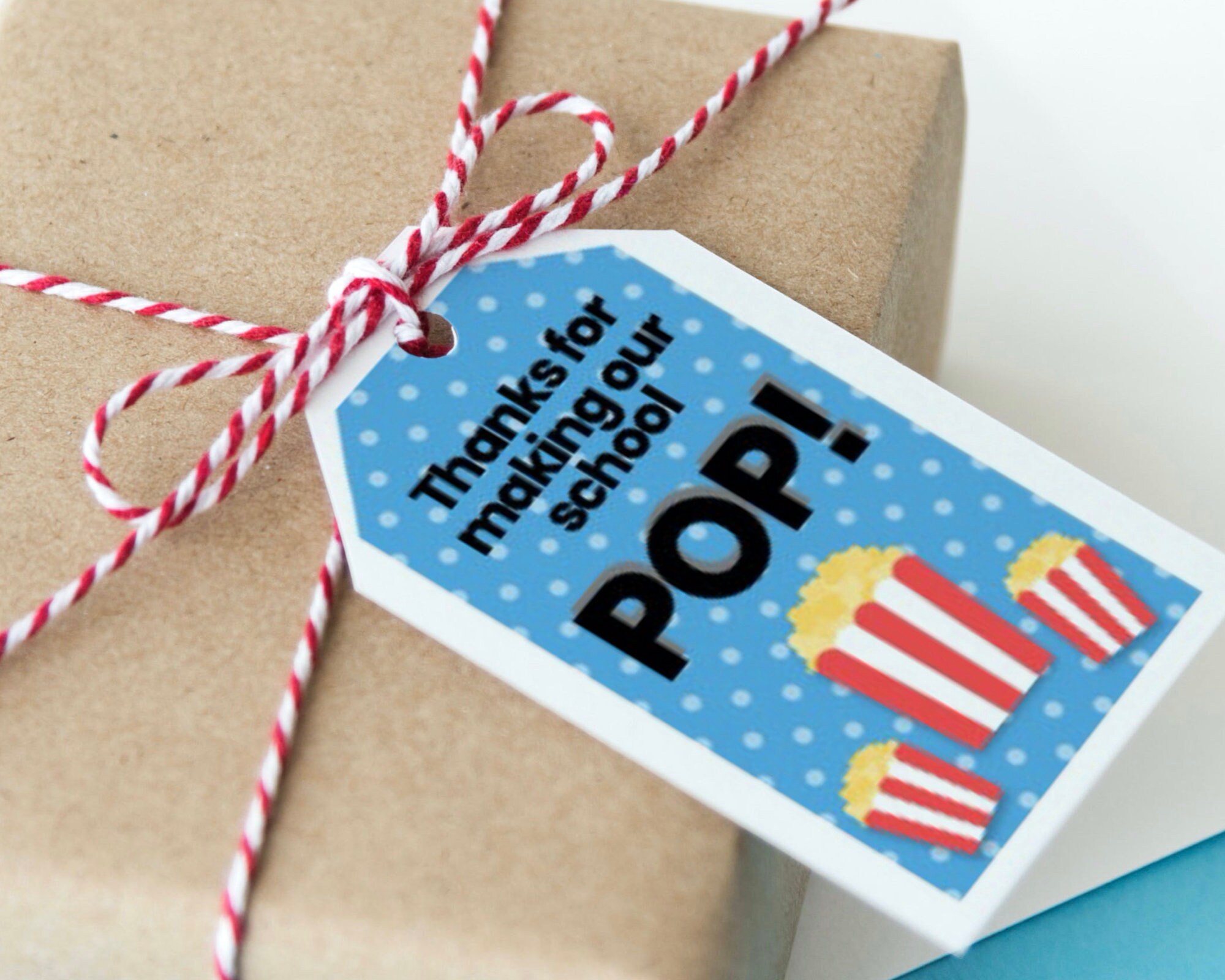 Thanks for Making Our School Popcorn Tags: Teacher Appreciation (PDF ...