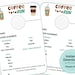 Coffee Themed Order Form Perfect Teacher Appreciation or - Etsy