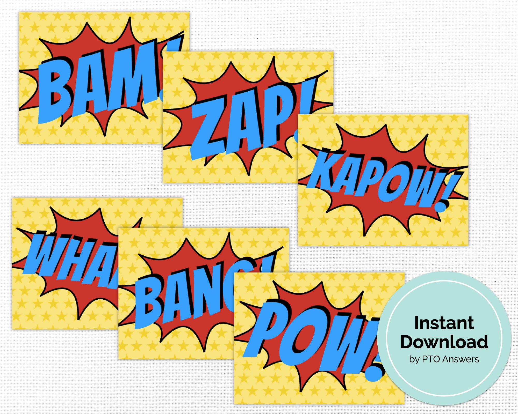 Super Hero Sign Set Printable Superhero Poster Wall - Etsy