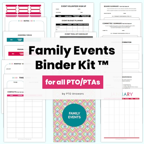 Pta Binder - Etsy