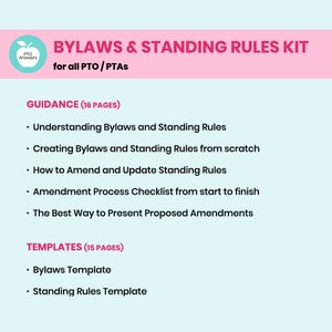 Bylaws and Standing Rules Template Kit. Create Update and - Etsy