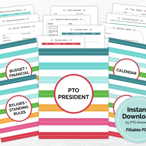 Vice President Binder and Planner Kit for PTA / PTO Officer | Etsy