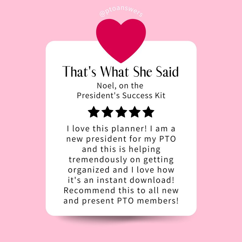 Success Kit for PTO PTA President: Printable Form Templates - Etsy