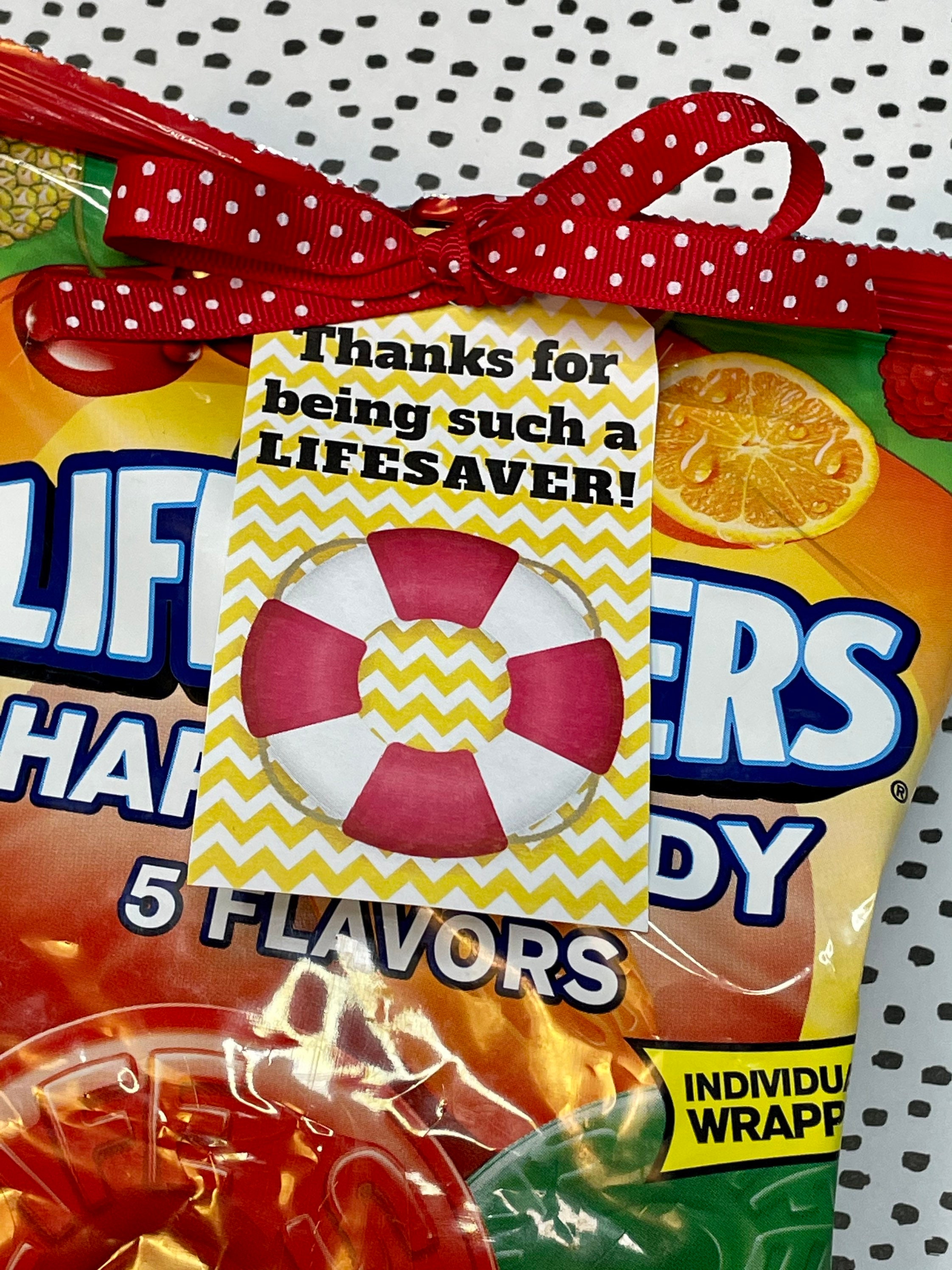 Lifesaver Thank You Tags: Teacher & Volunteer Appreciation (PDF ...