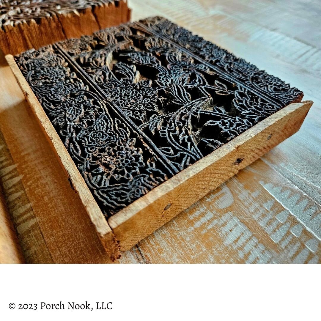 Vintage Hand Carved Textile Printing Blocks, Set of Four 4 Large - Etsy