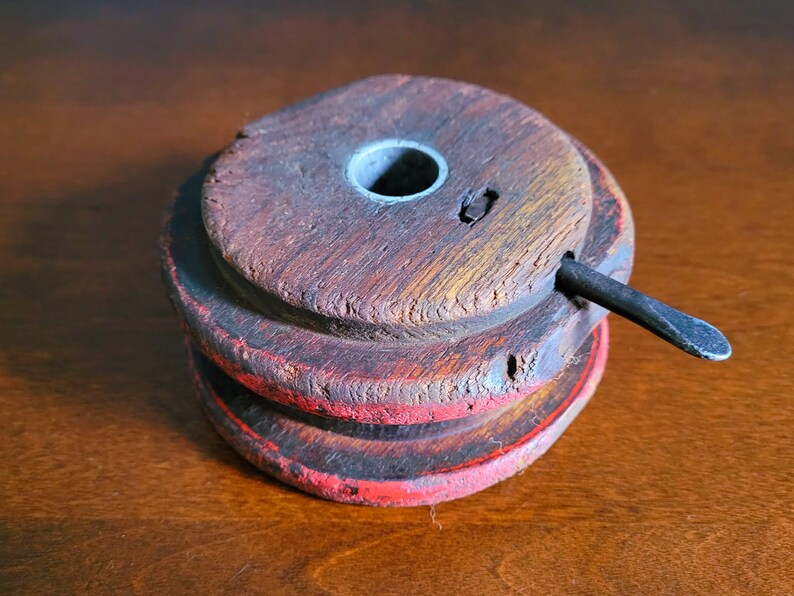 Rustic Large Flat Wooden Spool - Etsy