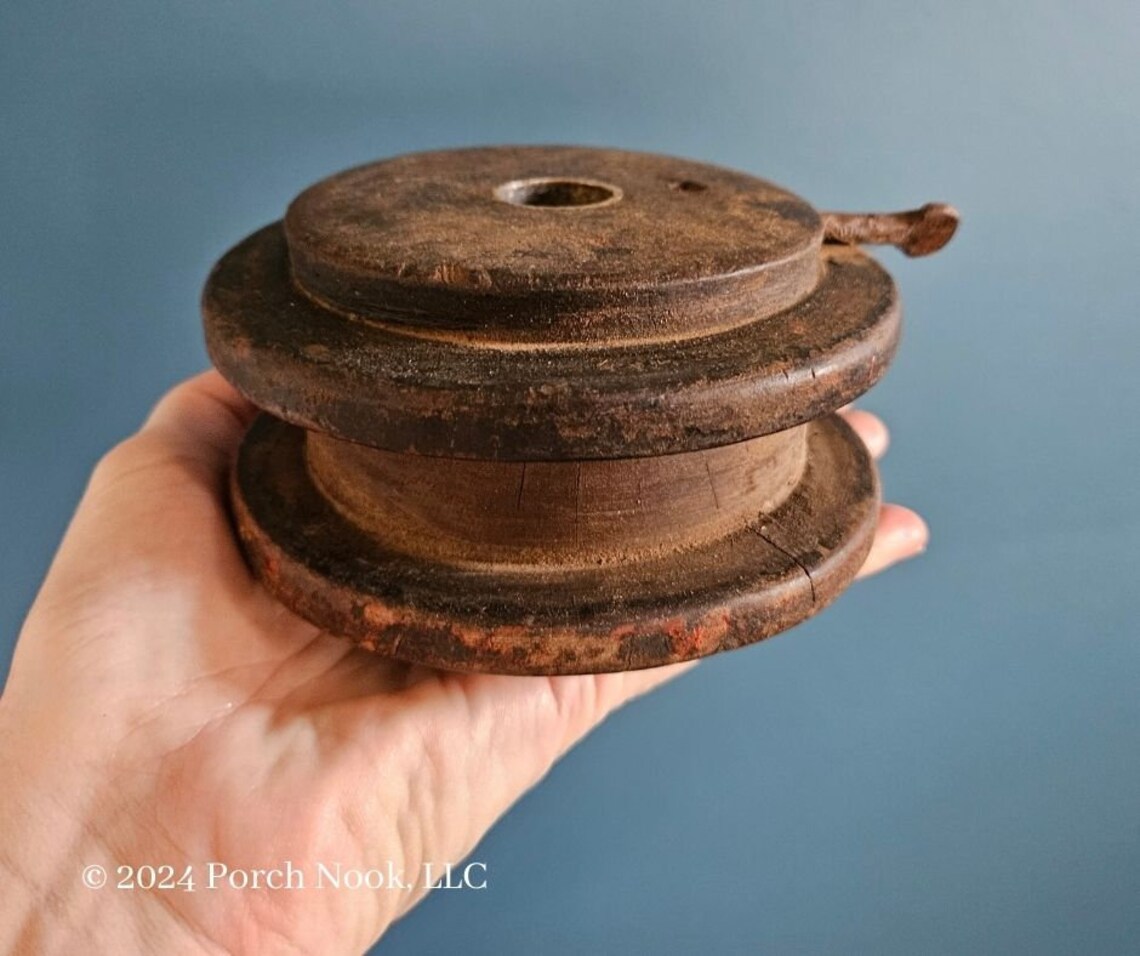 Rustic Large Flat Wooden Spool - Etsy