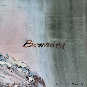 Vintage Original Oil Painting on Canvas “winter Farm”, by Bonnard - Etsy