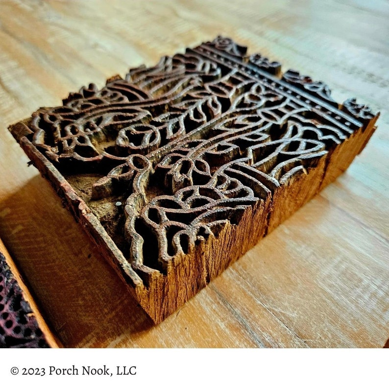 Vintage Hand Carved Textile Printing Blocks, Set of Four 4 Large - Etsy