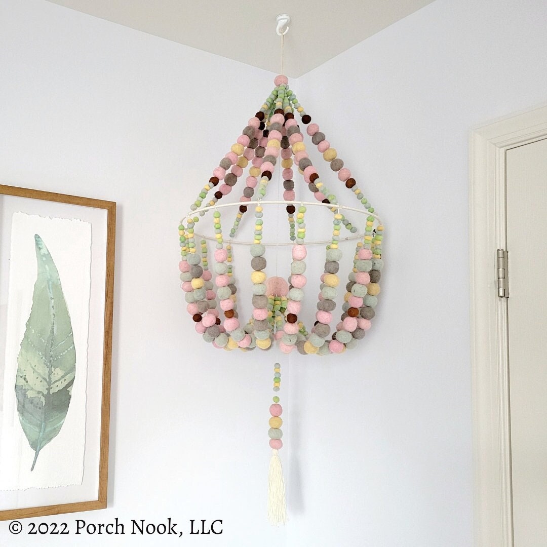Large Handcrafted Wool Felt Chandelier With Tassel - Etsy