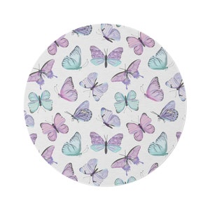 Butterfly Rug, Purple Butterfly Rug, Girly Decor, Kids Playroom ...