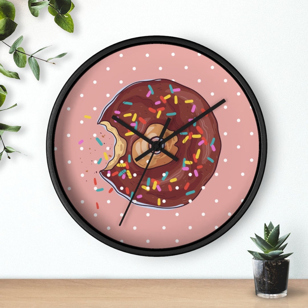 Bakery Wall Clock/ Donut Clock/ Donut Gift/ Donut Lover Gift/ Sweet ...