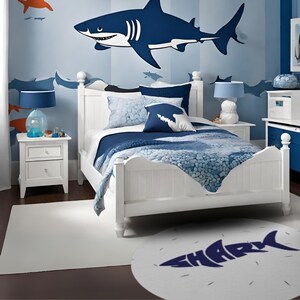 Shark Rug, Ocean Theme, Shark Nursery, Kids Playroom, Baby Boy Nursery ...