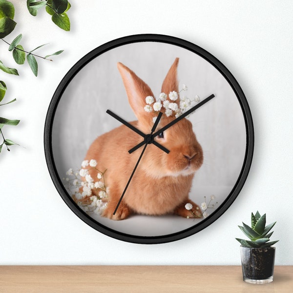 Rabbit Clock - Etsy